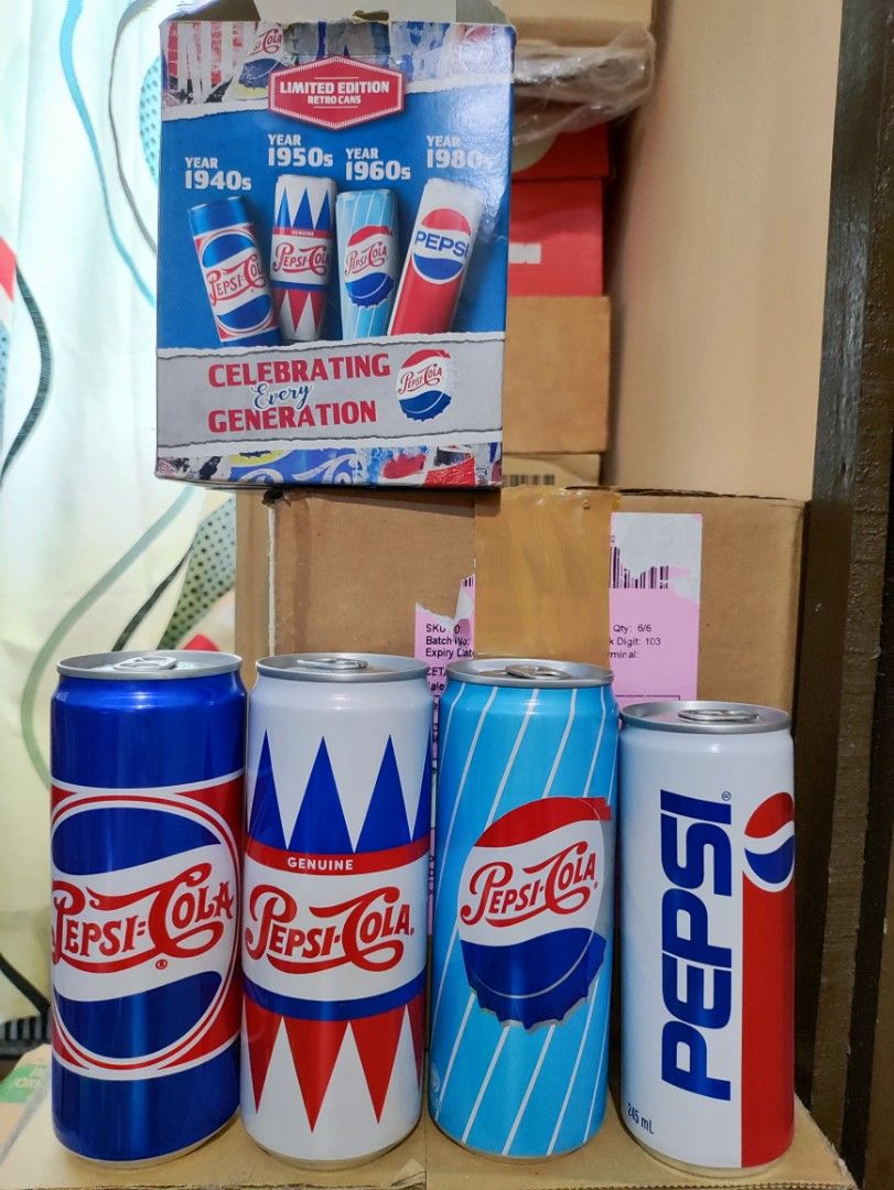 Pepsi Cola Retro cans 1950,60s,70s,90s, Hobbies & Toys, Collectibles ...