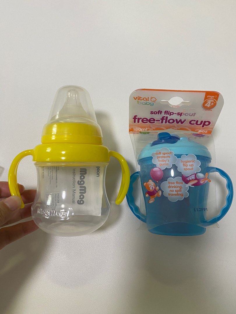 pigeon nipple cup &free flow cup, Babies & Kids, Nursing & Feeding ...