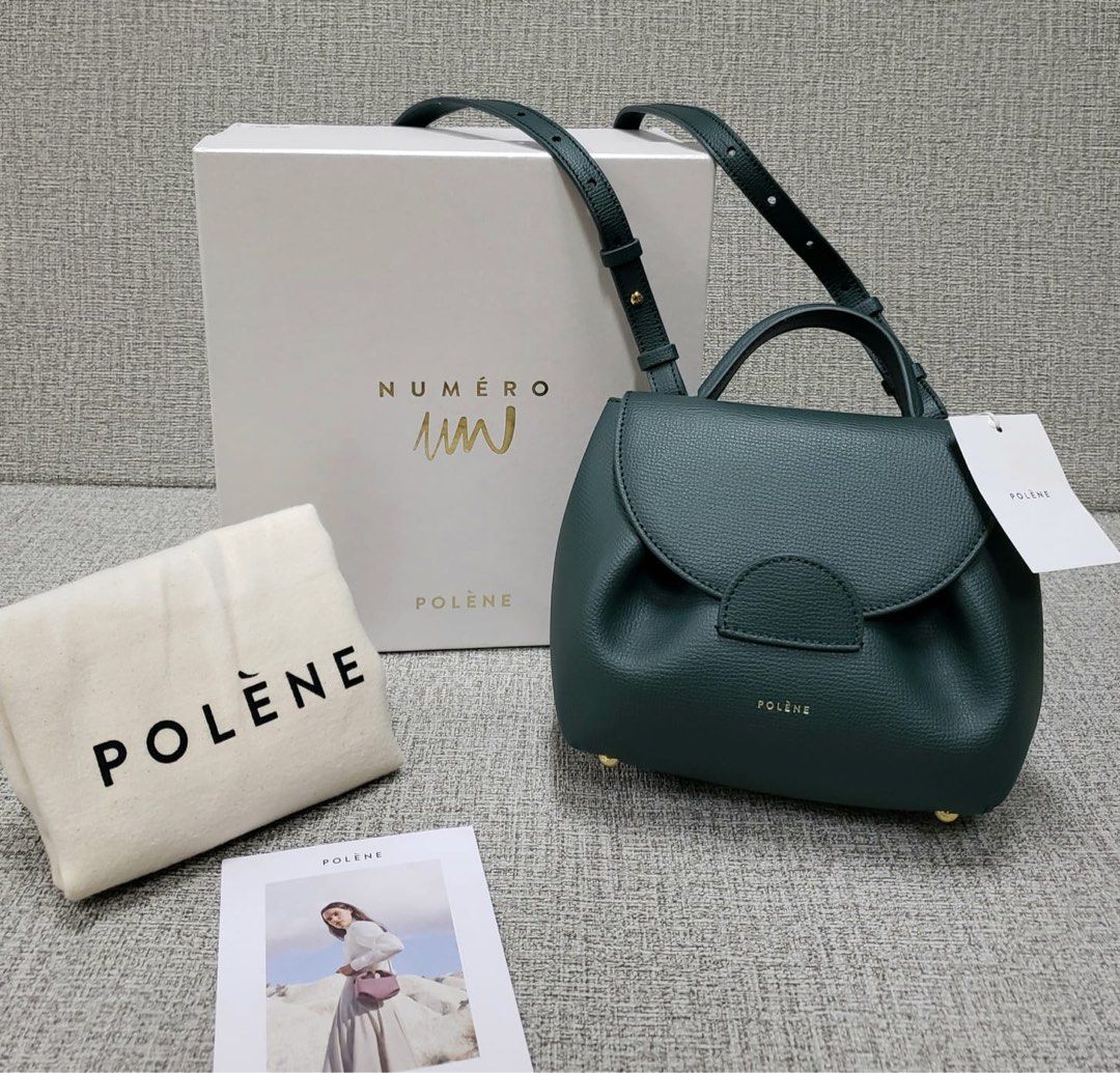 polene numero un nano leather. Vert graine. 20,5x17x9cm, Barang Mewah ...