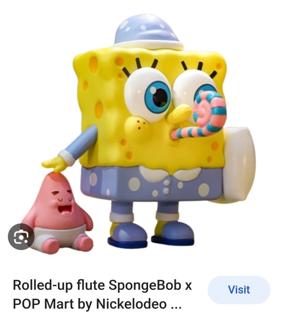 Popmart spongebob rolled ip flute, Hobbies & Toys, Toys & Games on ...