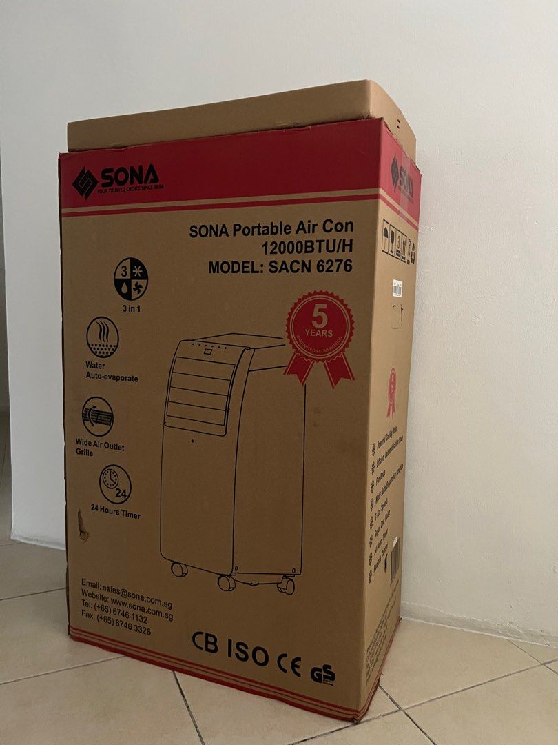 Portable Aircon SONA, TV & Home Appliances, Air Conditioners & Heating ...