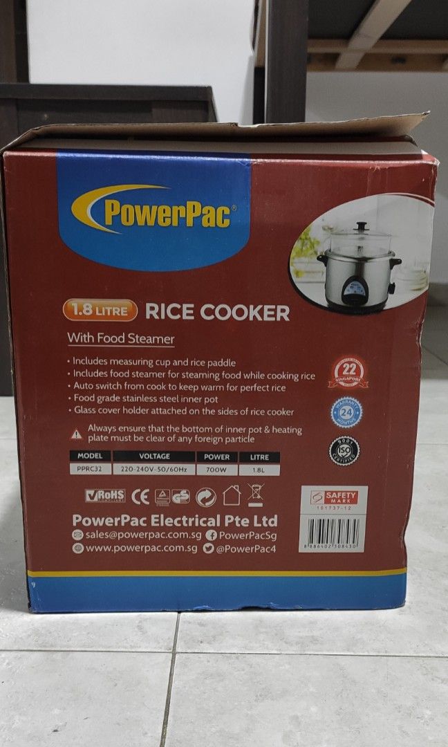 PowerPac electric rice cooker, TV & Home Appliances, Kitchen Appliances ...