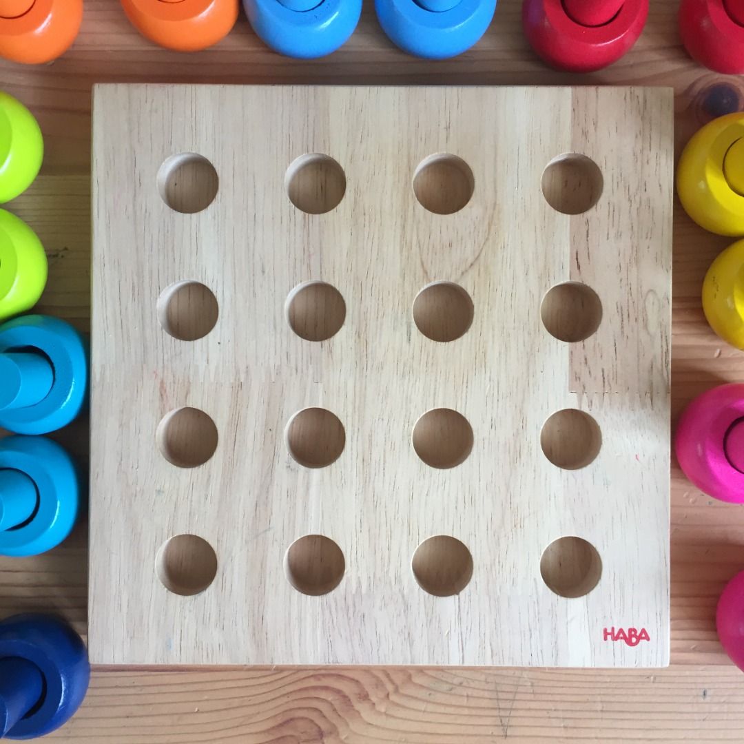 Preloved: HABA Palette of Pegs - 32 Piece Wooden Pegging & Arranging ...