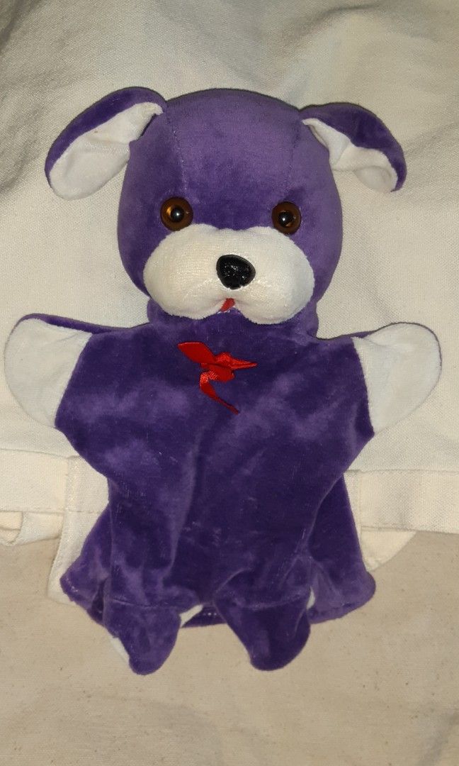 Purple Dog Hand Puppet, Hobbies & Toys, Toys & Games on Carousell