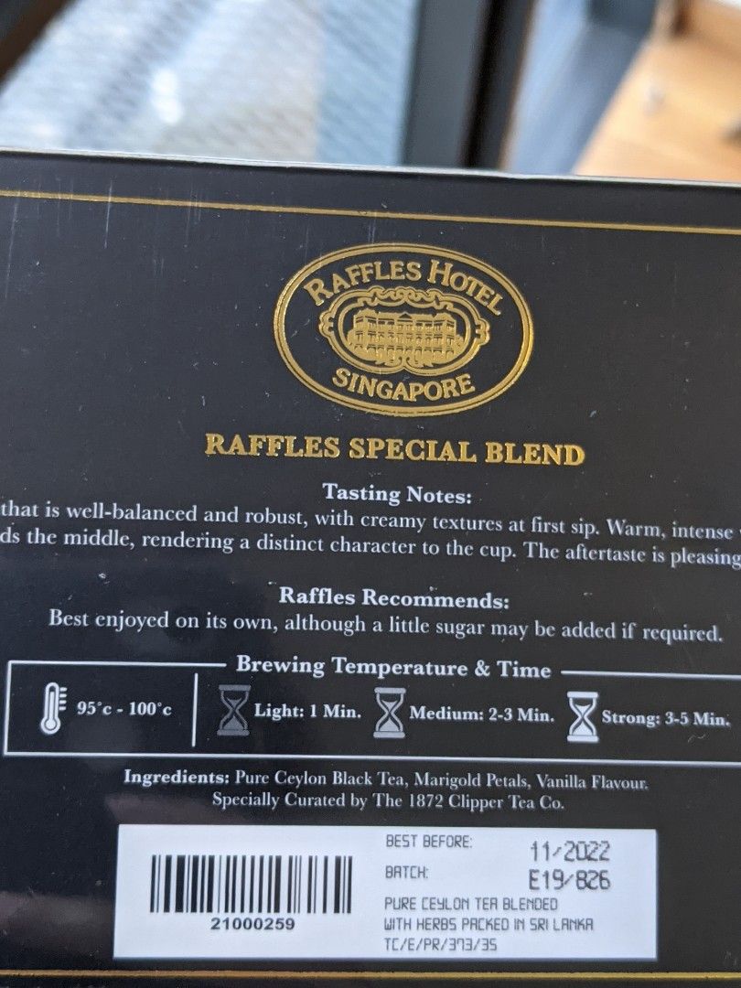 Raffles signature tea, Food & Drinks, Gift Baskets & Hampers on Carousell