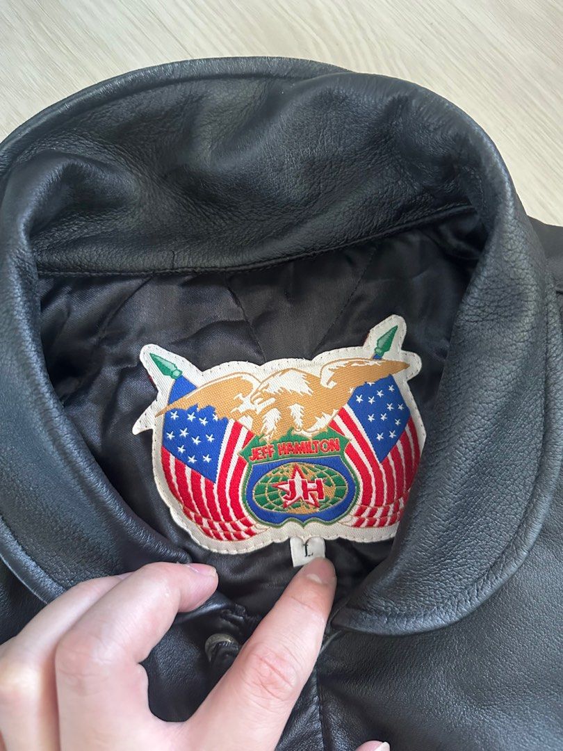 Rare jeff hamilton triple black titan Leather jacket on Carousell