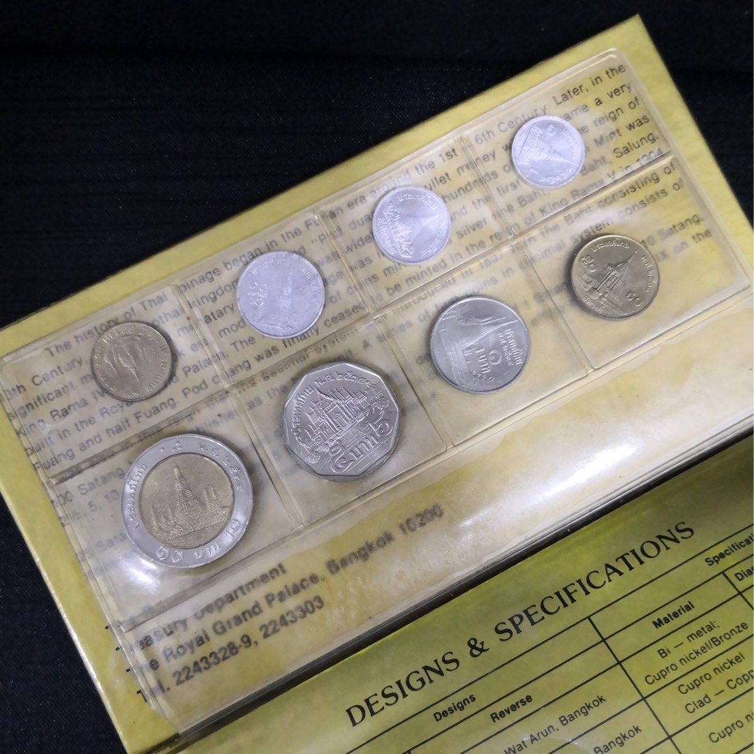 Rare Thailand Circulation Coin Set King Rama IX The Royal Grand Palace ...