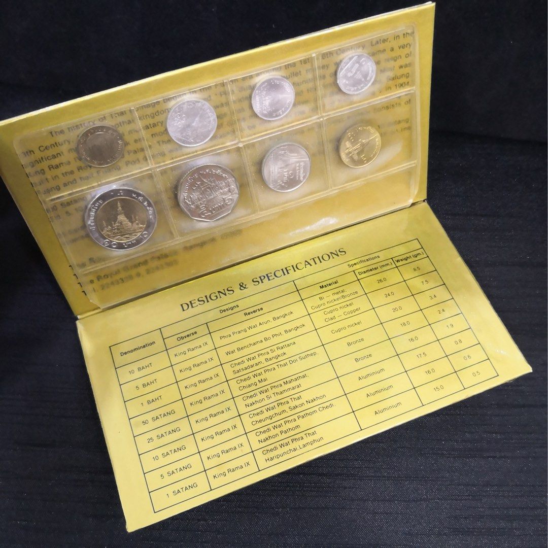 Rare Thailand Circulation Coin Set King Rama IX The Royal Grand Palace ...
