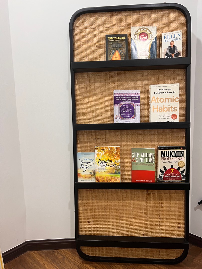 Rattan Book Shelf Display, Furniture & Home Living, Furniture, Shelves ...