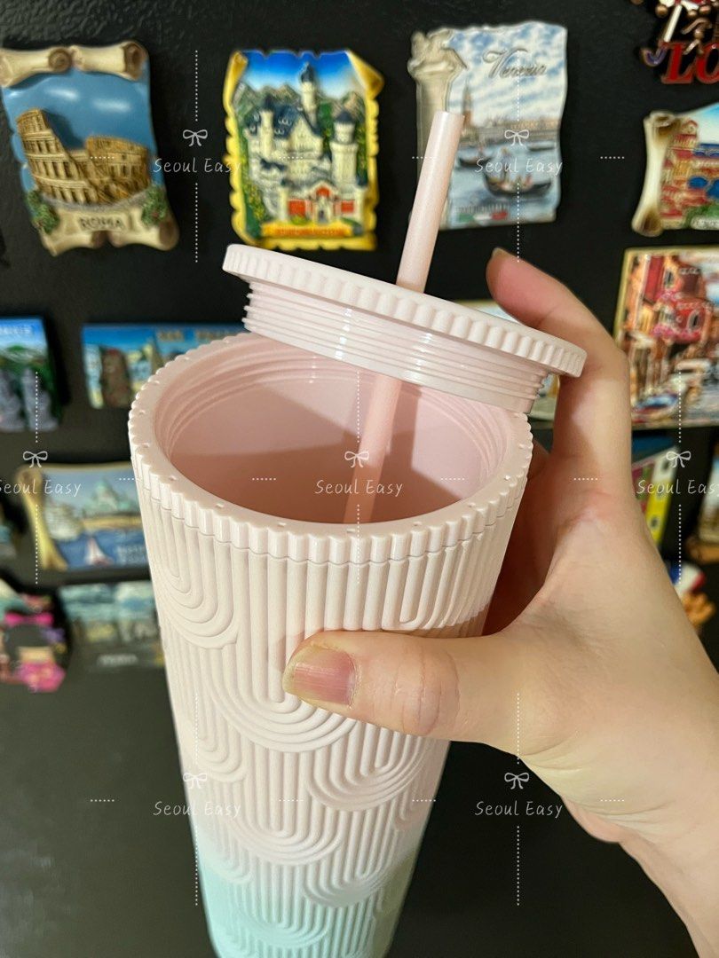 [READY STOCK] Starbucks Singapore Pastel Wonderland Collection 2023 Cold Cup 710ml, Furniture ...