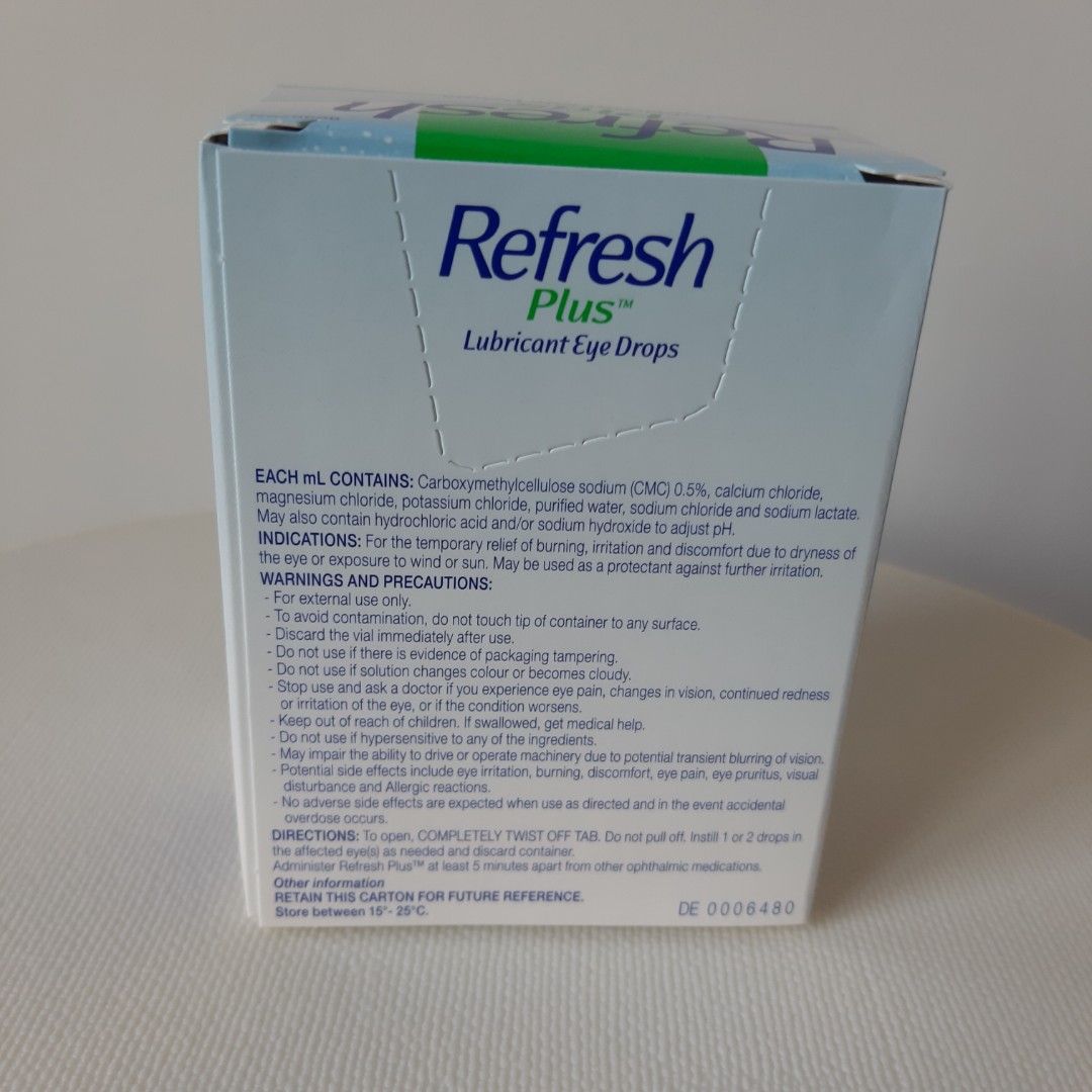 Refresh Plus Lubricant Eye Drops (box of 30 single use pcs), Beauty ...