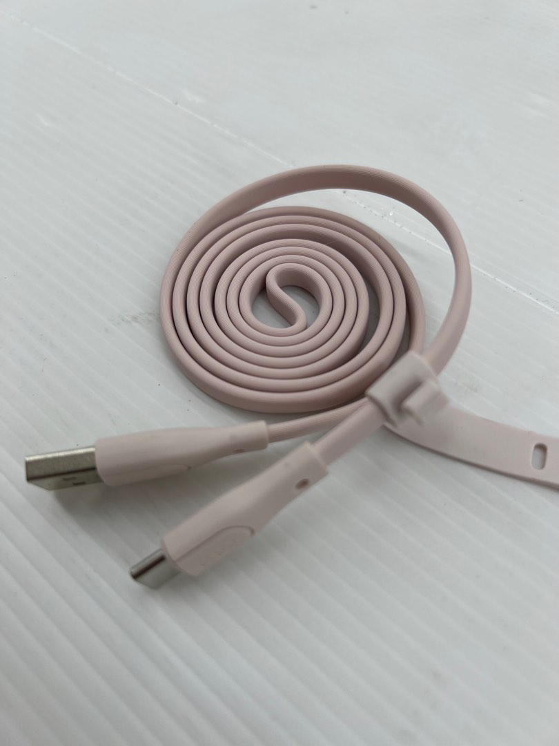 robot cable charger USB to type C available pink / biru muda / hijau ...