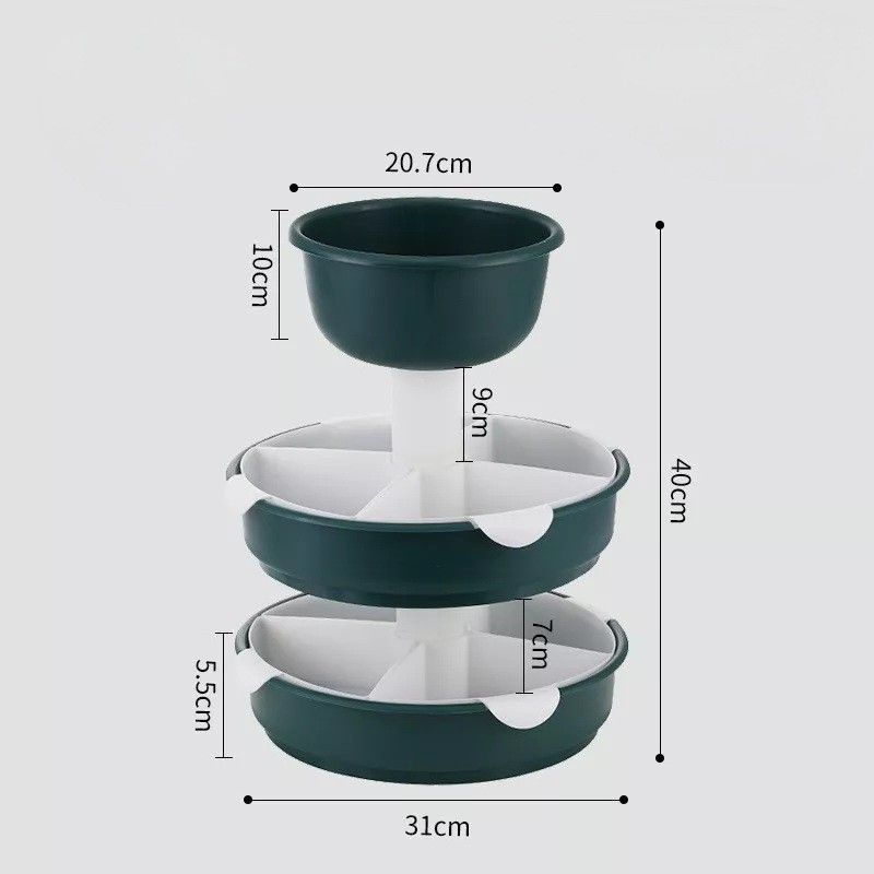 Rotating Hotpot Ingredients Rack, 3-Tier, Furniture & Home Living ...