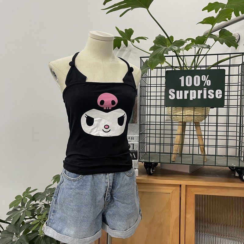 Sanrio Kuromi Bat Wing Tank, Women's Fashion, Tops, Sleeveless on Carousell