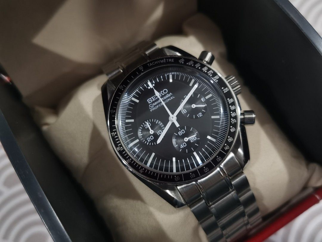Seiko Mod custom Speedmaster, Men's Fashion, Watches & Accessories ...