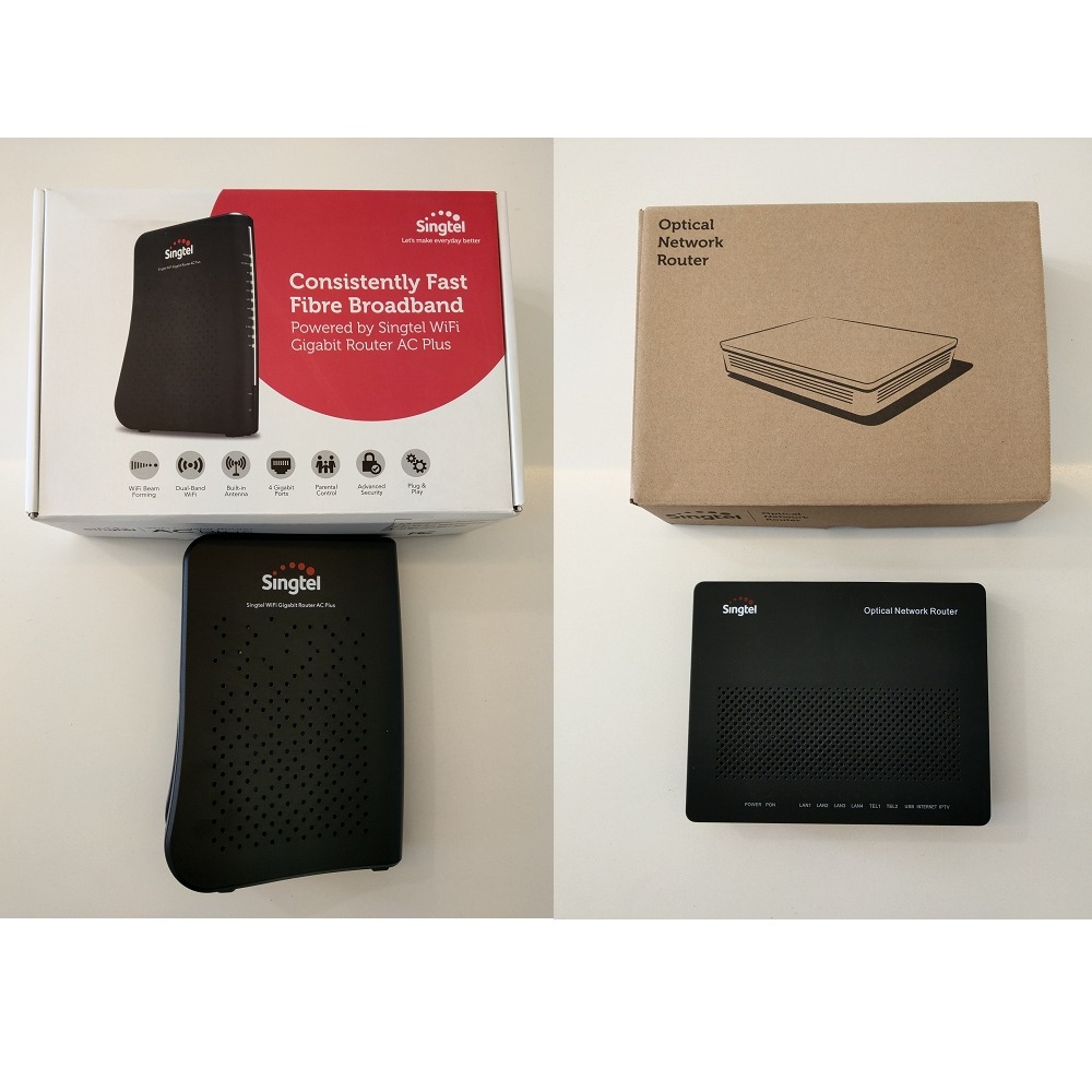 Singtel AC Plus router and optical network router, Computers & Tech ...
