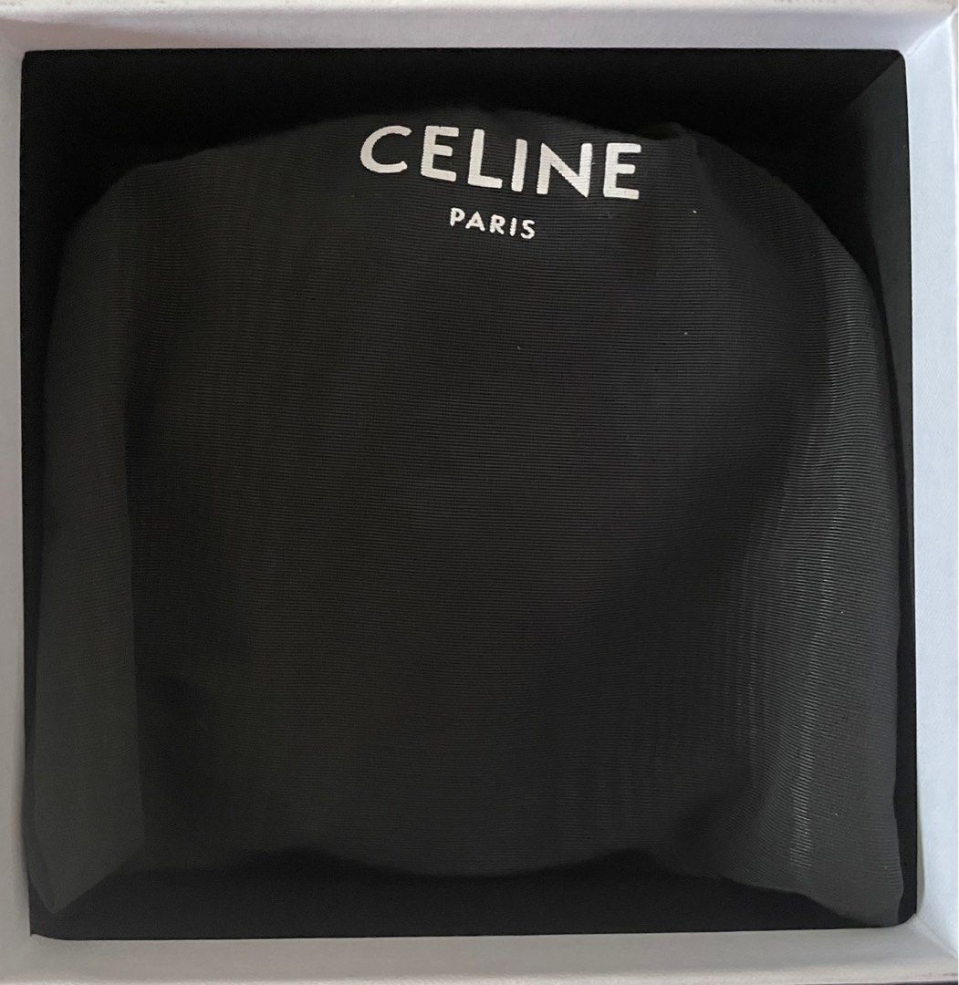 CELINE SMALL TRIOMPHE BELT IN TAURILLON LEATHER BLACK, Luxury ...
