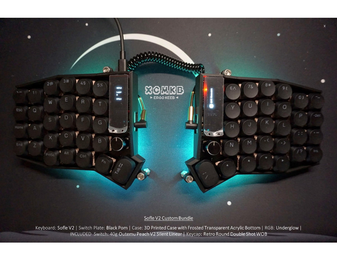 Sofle V2 MX Pre-Assembled Bundle HS Split Ergonomic Keyboard QMK VIAL ...