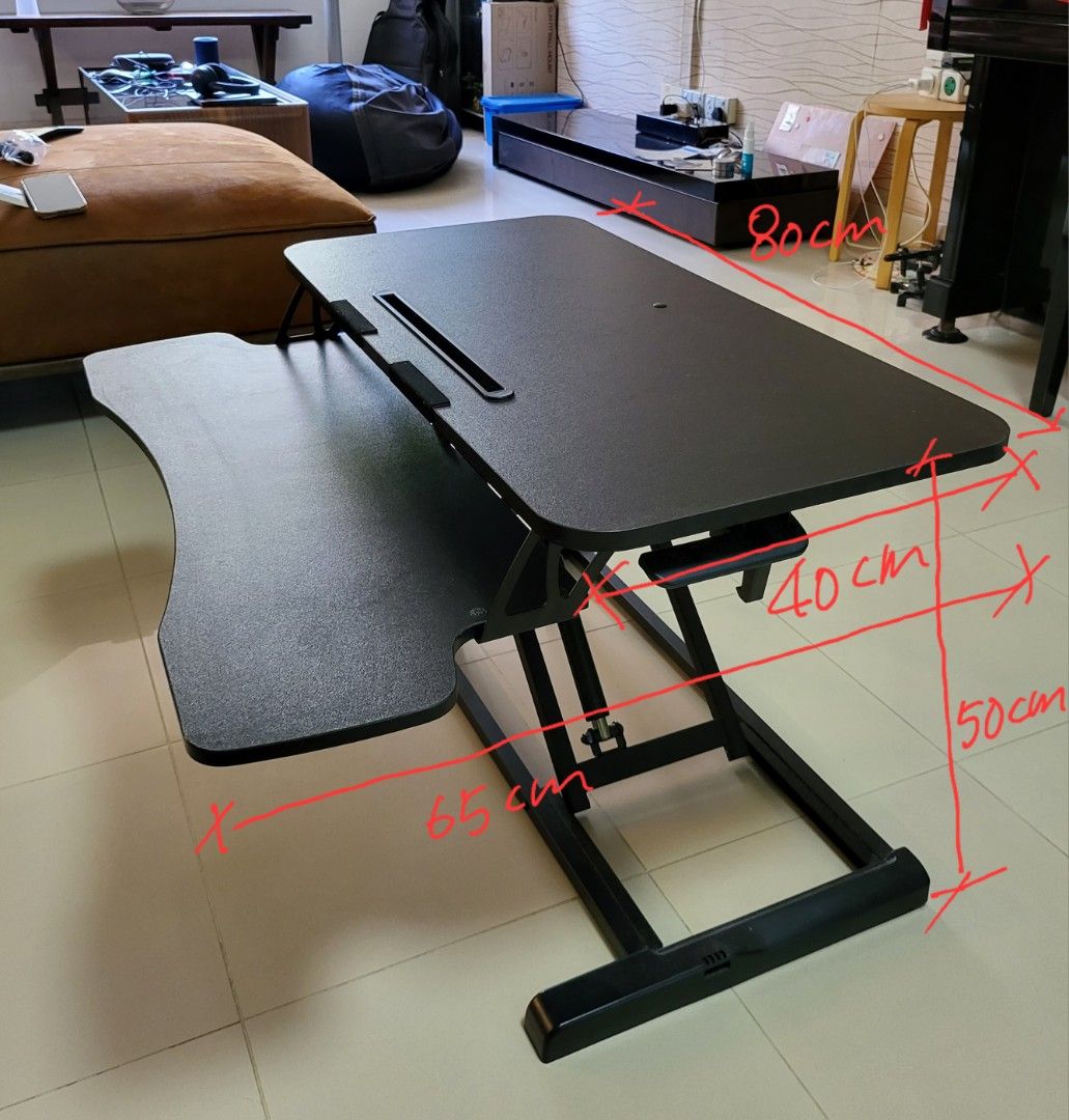 Stand Up Desk Riser Standing Converter Table With Adjustable Height ...