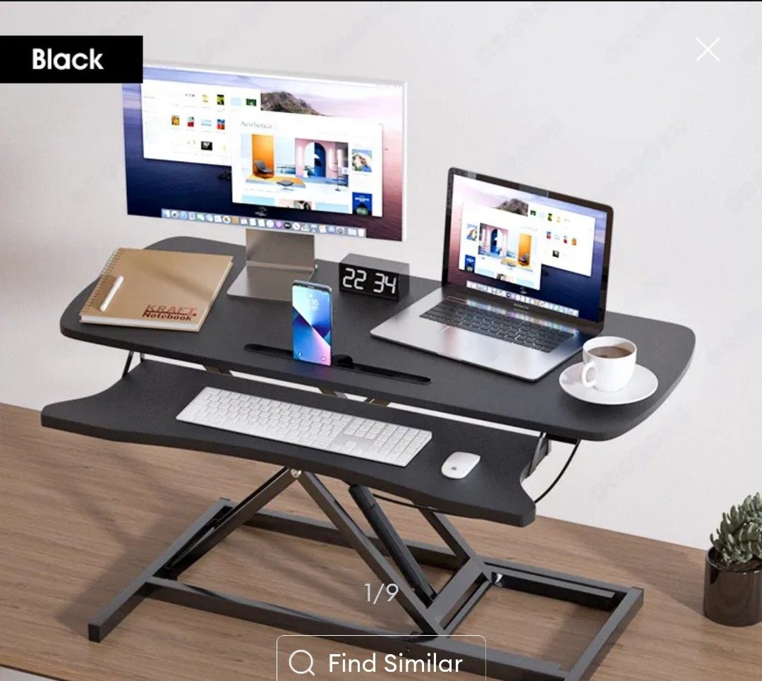 Stand Up Desk Riser Standing Converter Table With Adjustable Height ...