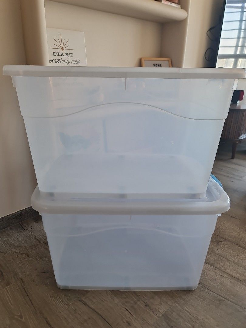 Storage Box with wheels 160L, Furniture & Home Living, Home Improvement ...