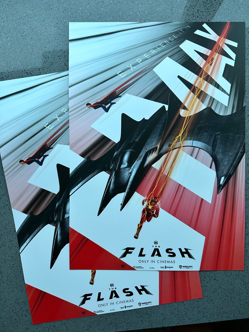 The Flash! Movie Imax A3 size poster collectible The Flash superman collectable fan merchandise ...