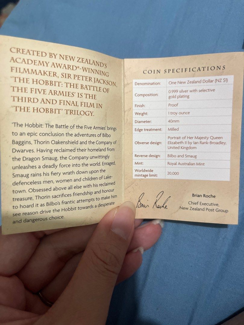 The Hobbit- Battle of the five armies limited edition coin, Hobbies ...