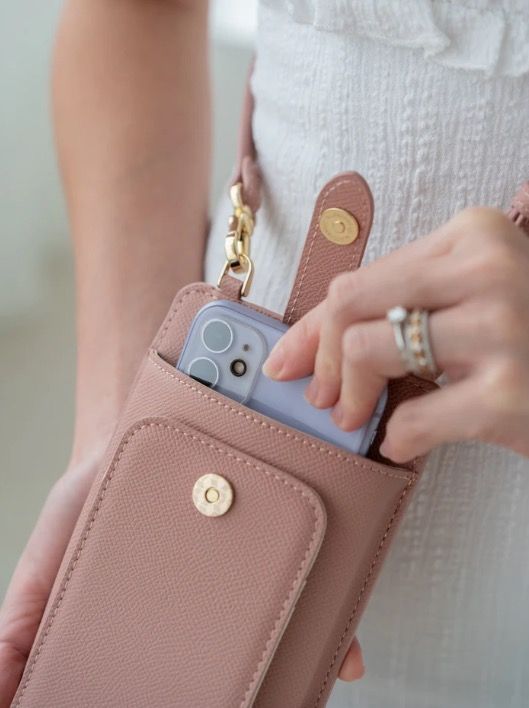 The Sophia Label Athena Phone Bag in Raspberry, Women's Fashion, Bags ...