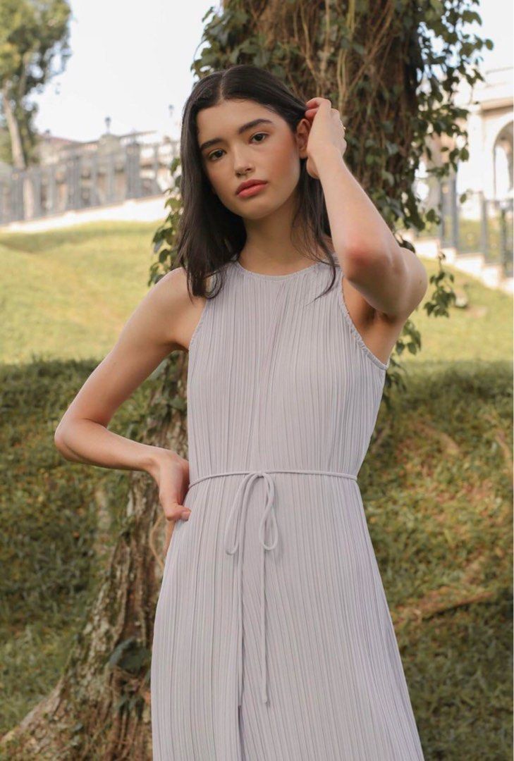 The Willow Label Mikayla jumpsuit in ice grey, Women's Fashion, Dresses ...