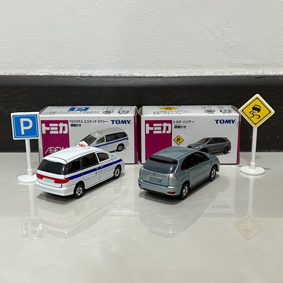 Tomica AEON Toyota Estima Taxi, Toyota Harrier, Hobbies & Toys, Toys & Games on Carousell