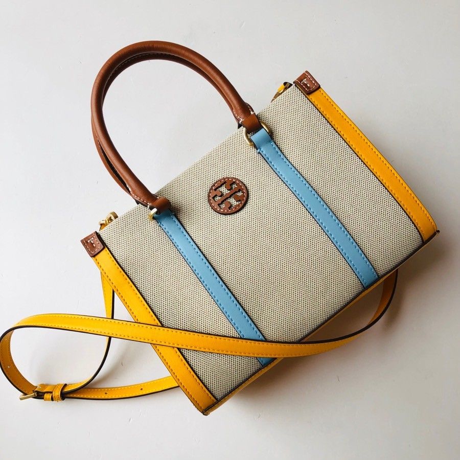 Tory Burch Blake canvas tote in small, Women's Fashion, Bags & Wallets ...