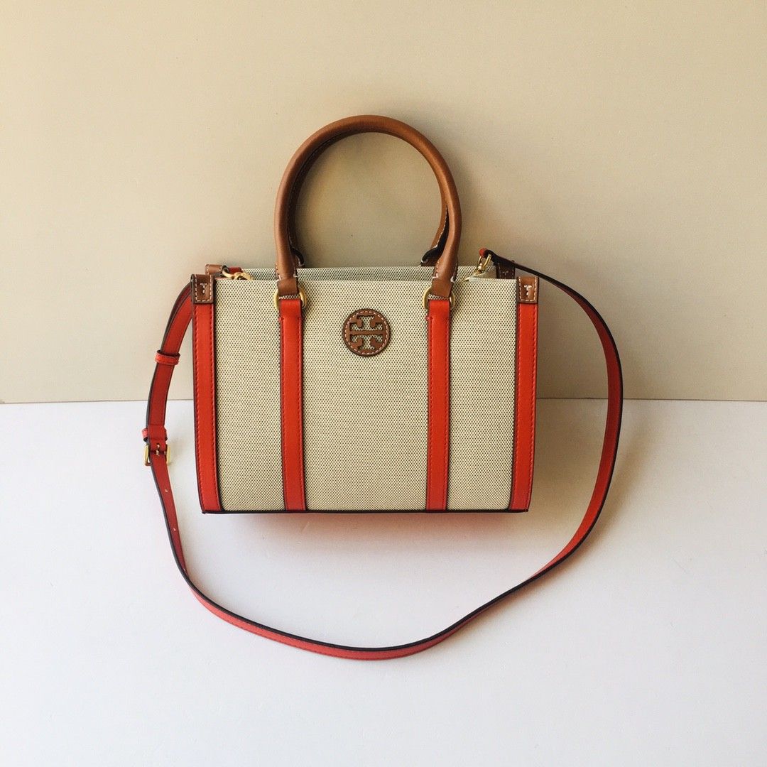 Tory Burch Blake canvas tote in small, Women's Fashion, Bags & Wallets ...