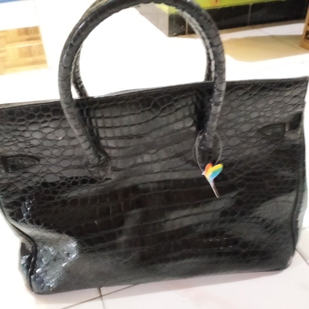 Tote bag besar Model Hermes Premium Hitam Ga pernah dipakai, Fesyen ...