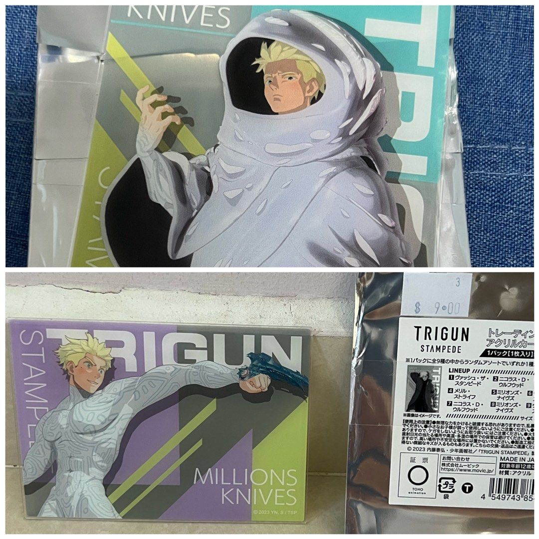 Trigun stampede million knives acrylic card, Hobbies & Toys ...