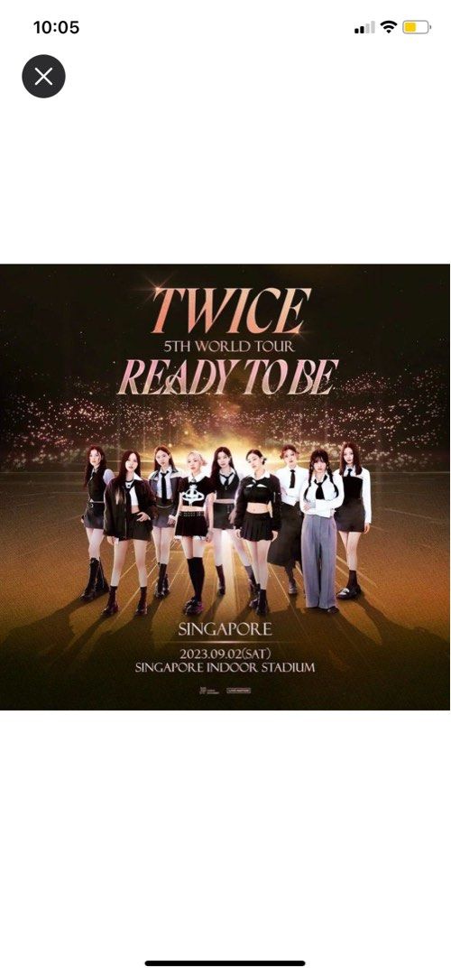 Twice Ready To Be RTB World Tour Concert Singapore SG VIP Pen D Standing, Tickets & Vouchers ...
