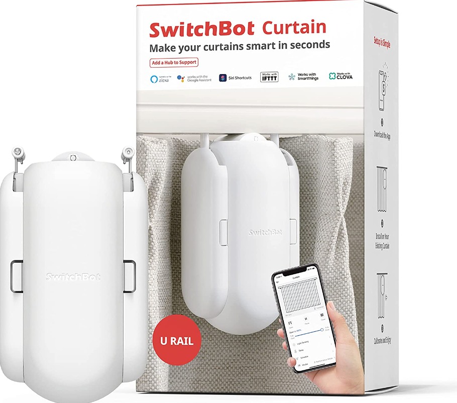 [u rail] switchbot motorised curtain, TV & Home Appliances, Other Home ...