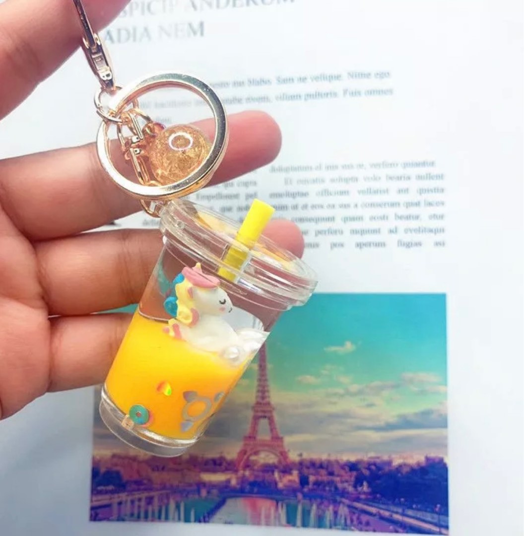 Unicorn Floating Keychain Glitter Quicksand Cute, Hobbies & Toys, Toys ...