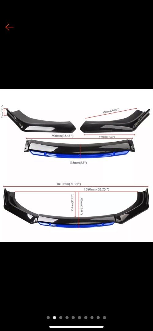 Universal front lips/diffuser, Auto Accessories on Carousell