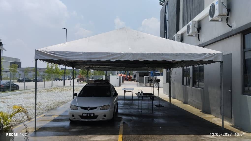 Used Kanopi Khemah Canopy 20x20 ft feet kaki piramid Pyramid Galvanised ...