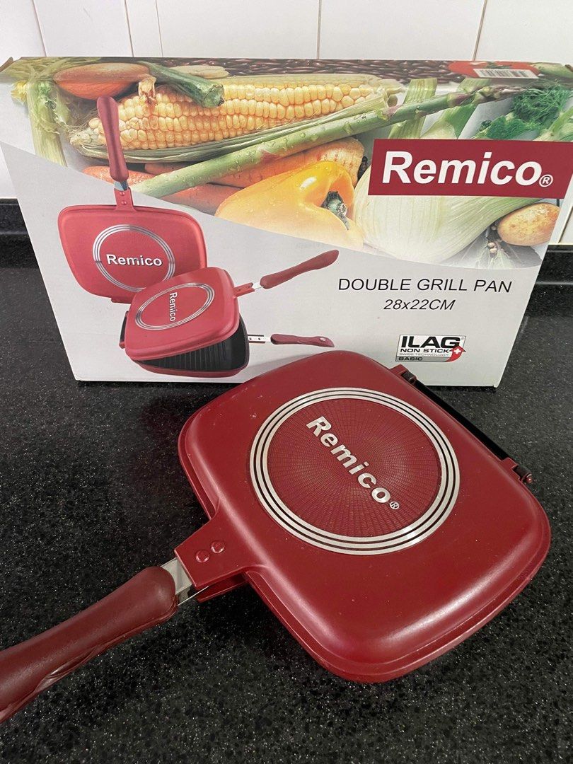USED Remico Double Grill Pan, Furniture & Home Living, Kitchenware & Tableware, Cookware ...
