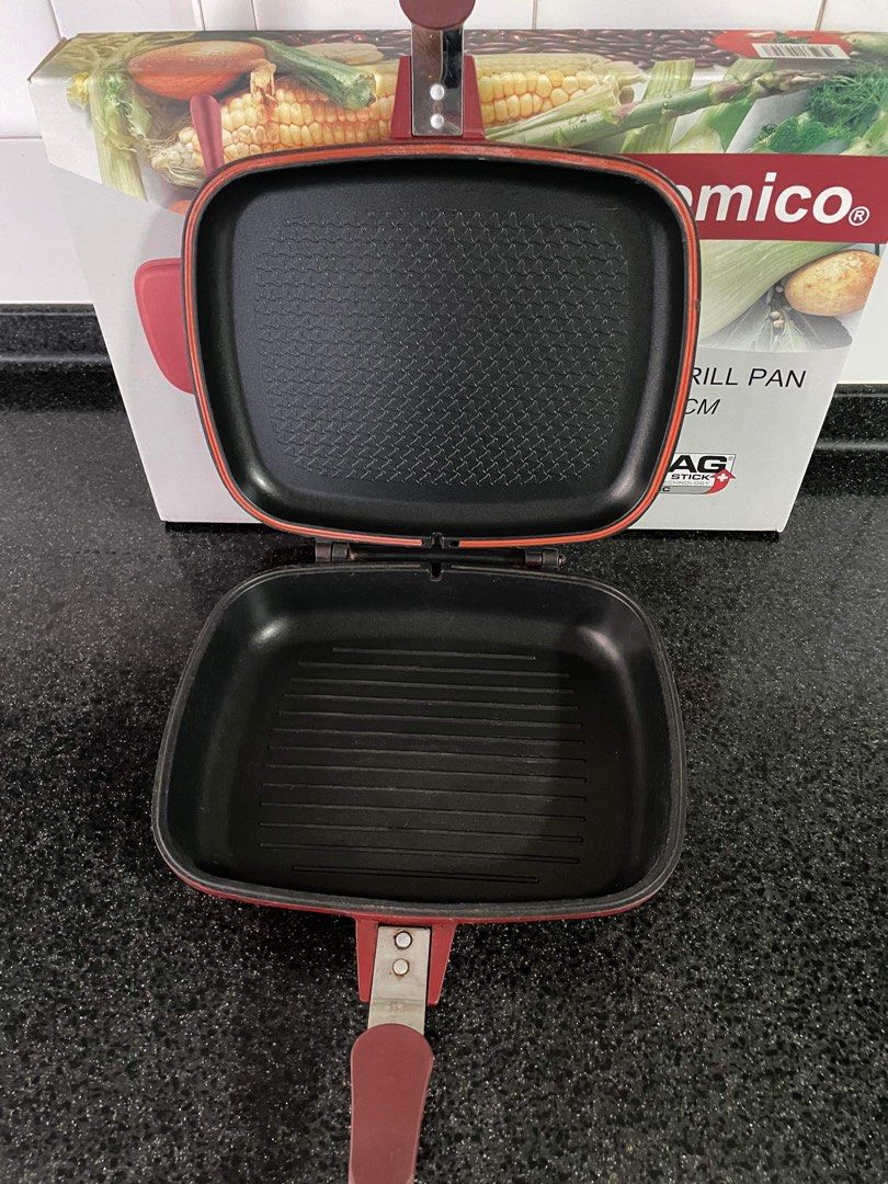 USED Remico Double Grill Pan, Furniture & Home Living, Kitchenware ...