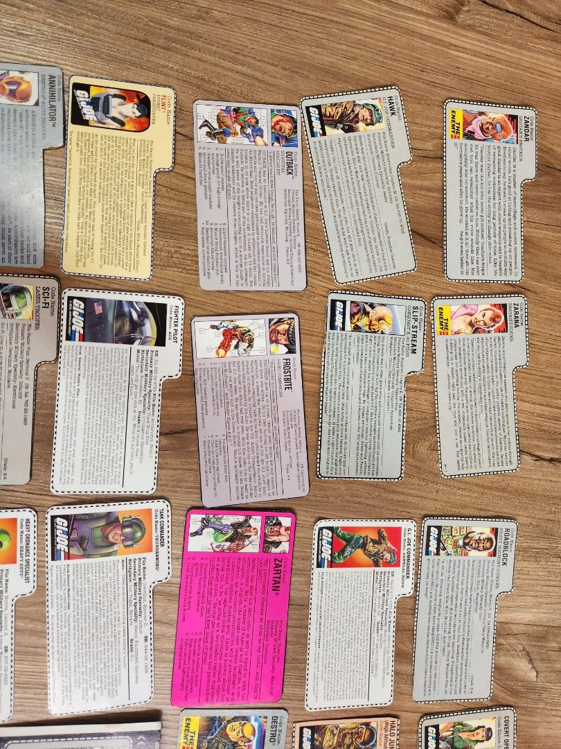 Vintage GI JOE file cards, Hobbies & Toys, Toys & Games on Carousell
