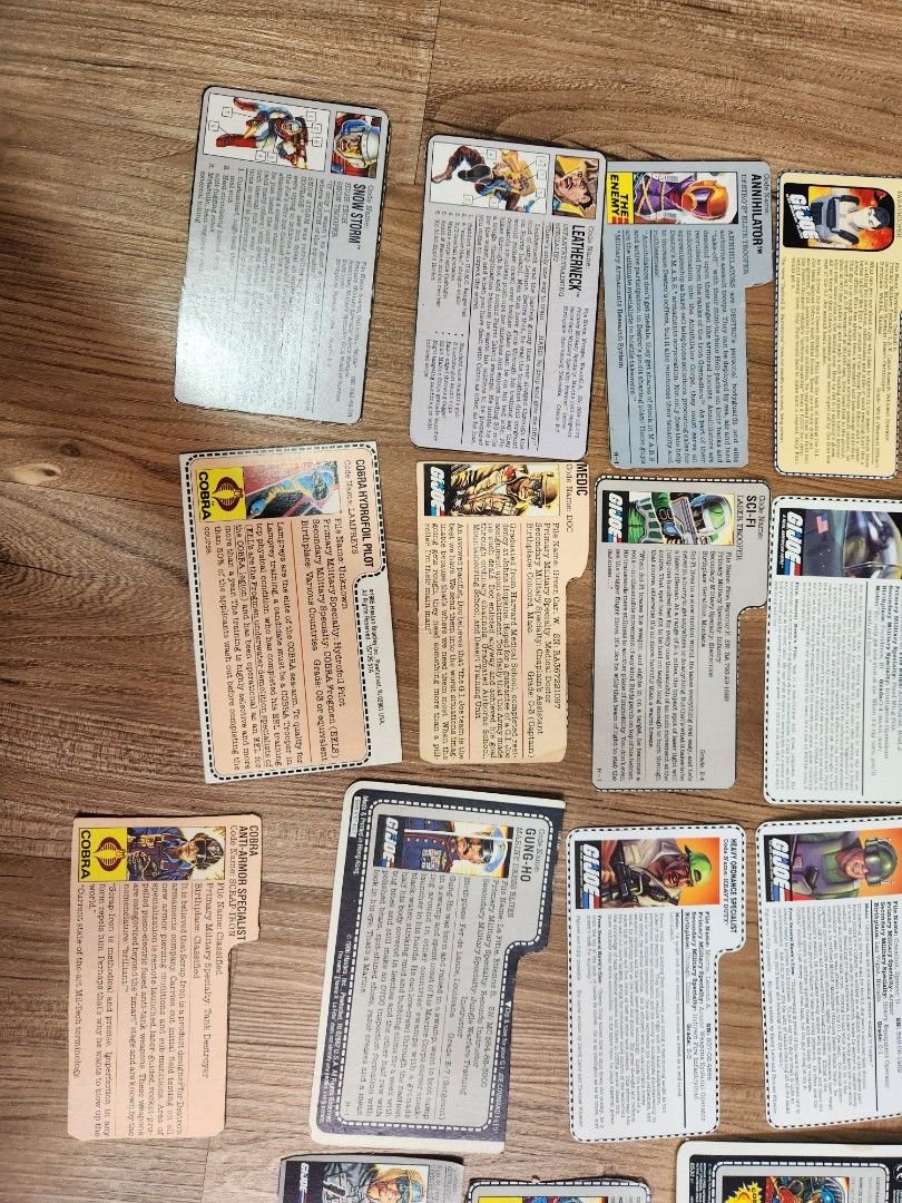 Vintage GI JOE file cards, Hobbies & Toys, Toys & Games on Carousell