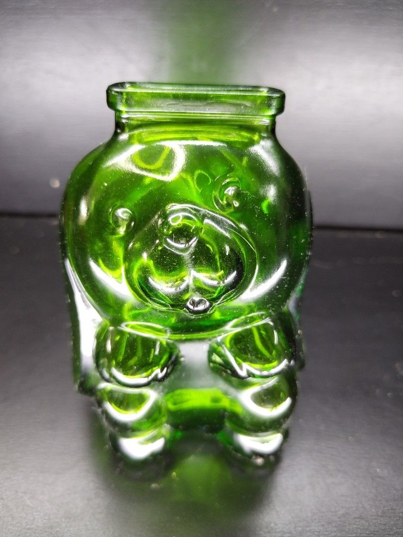 Vintage green glass puppy coin bank, Furniture & Home Living, Home ...