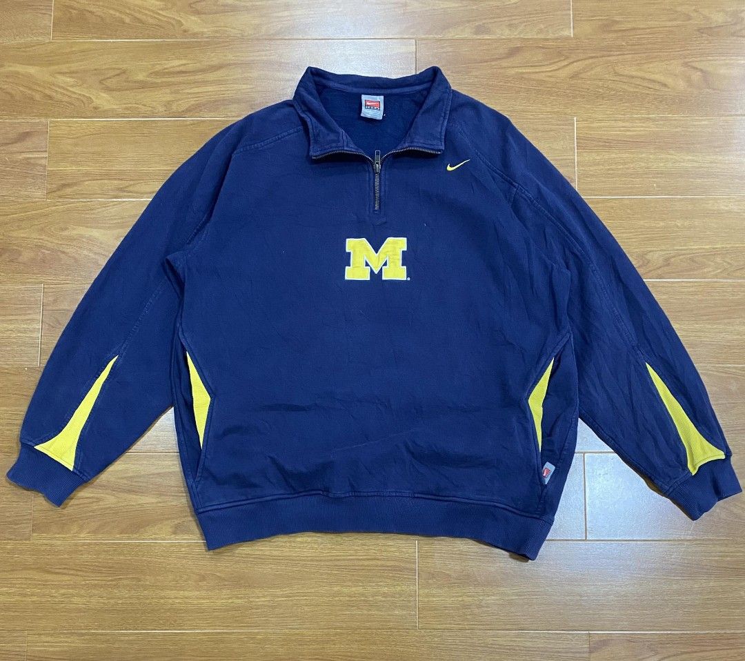 Vintage Nike Michigan Quarter Zip, Men's Fashion, Coats, Jackets and ...