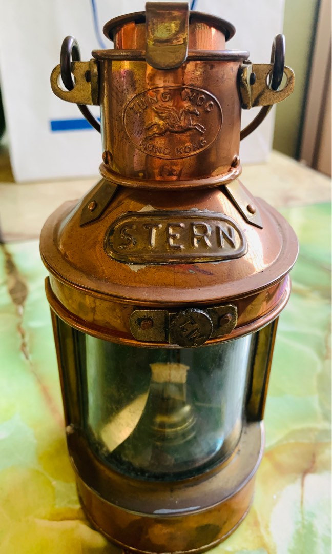 Rare Antique Tung Woo Copper Stern Lantern/Lamp, Hobbies & Toys ...