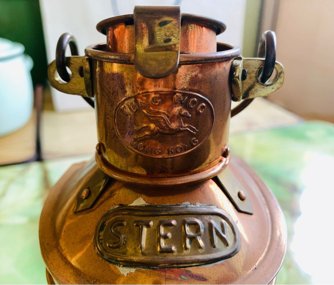 Rare Antique Tung Woo Copper Stern Lantern/Lamp, Hobbies & Toys ...