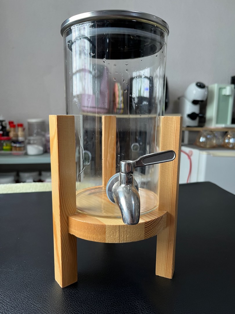 Water Jar with Tap + Wooden Stand, TV & Home Appliances, Kitchen ...