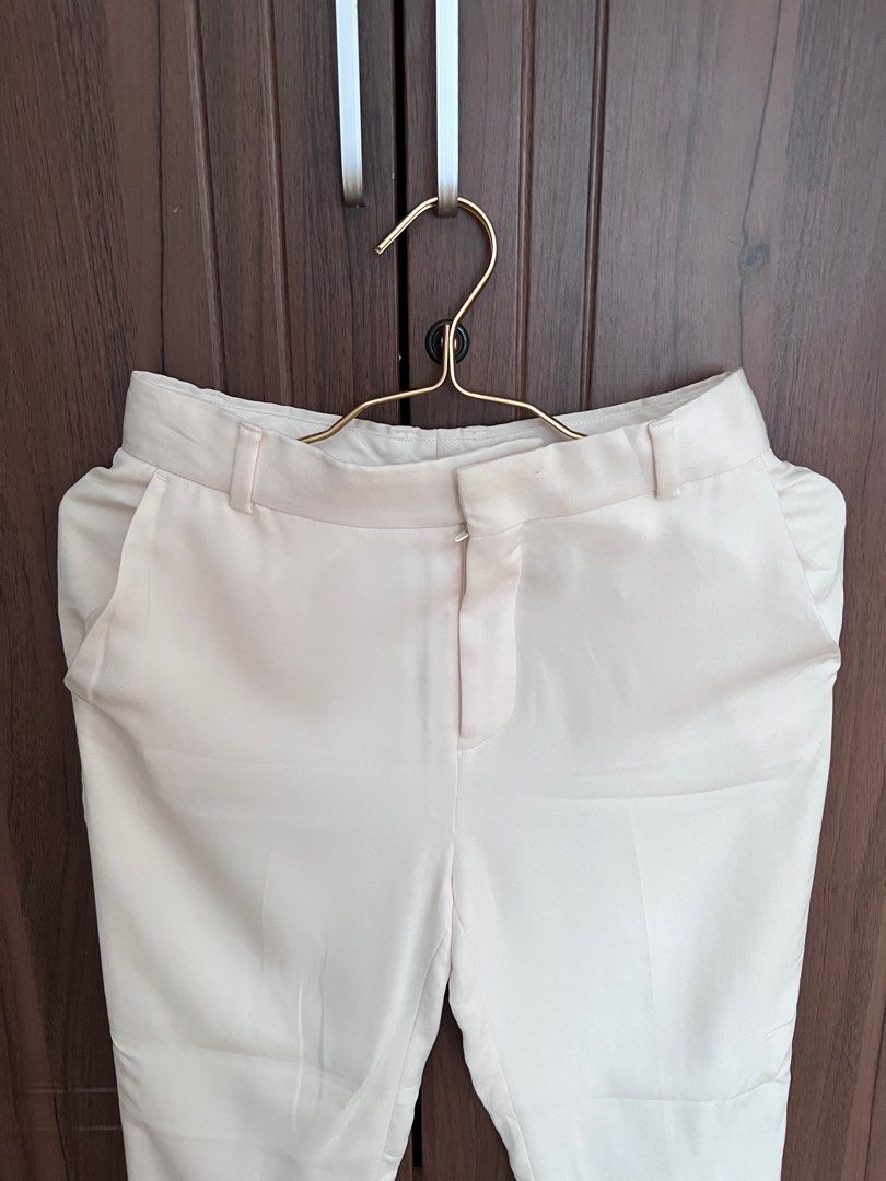 HW White Trouser by Rope Madamoiselle on Carousell
