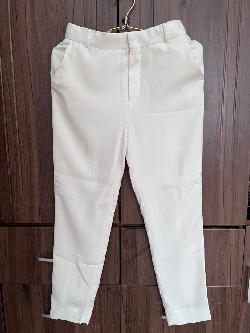 HW White Trouser by Rope Madamoiselle on Carousell